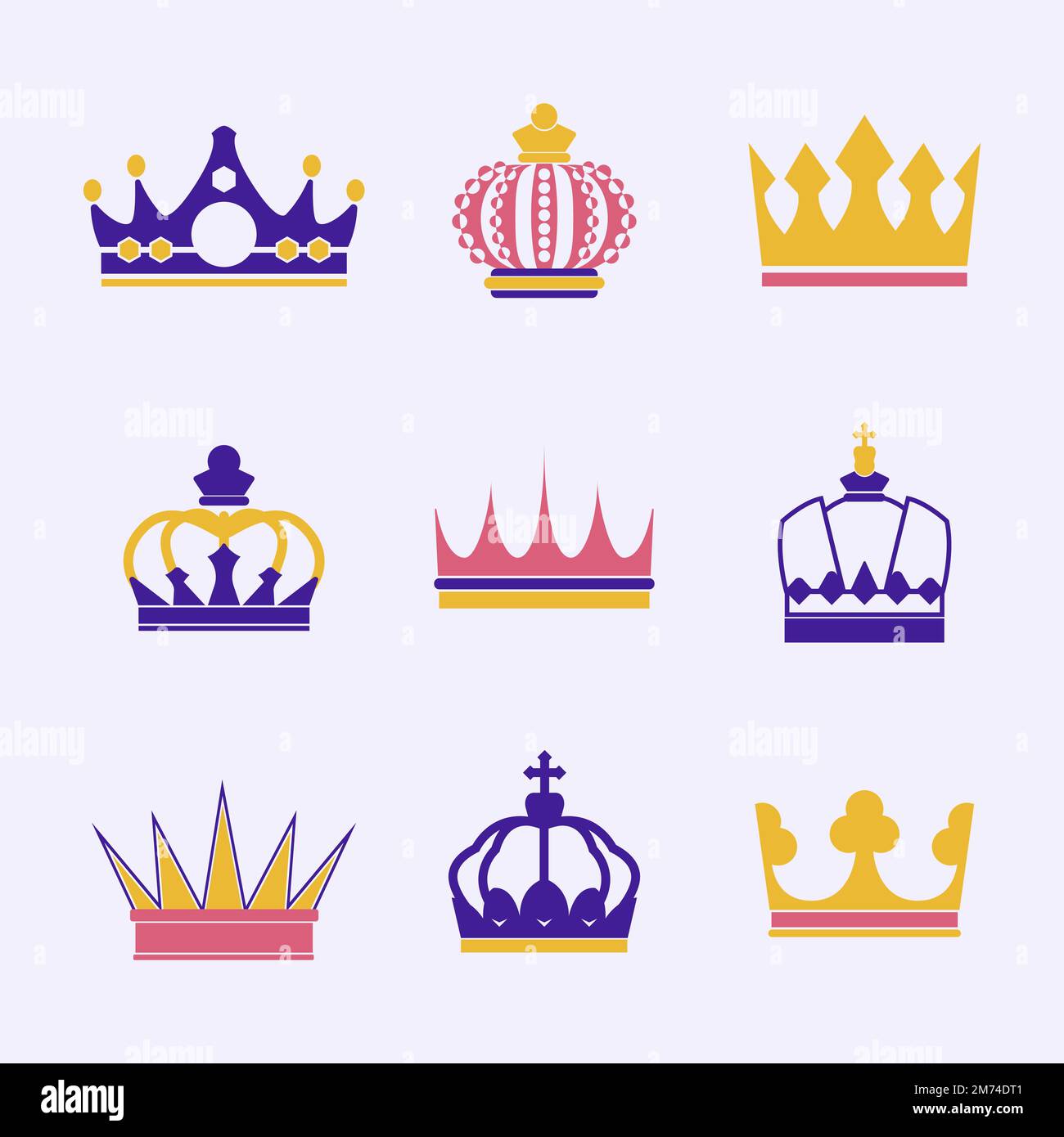 Collection of royal crown vectors Stock Vector Image & Art - Alamy