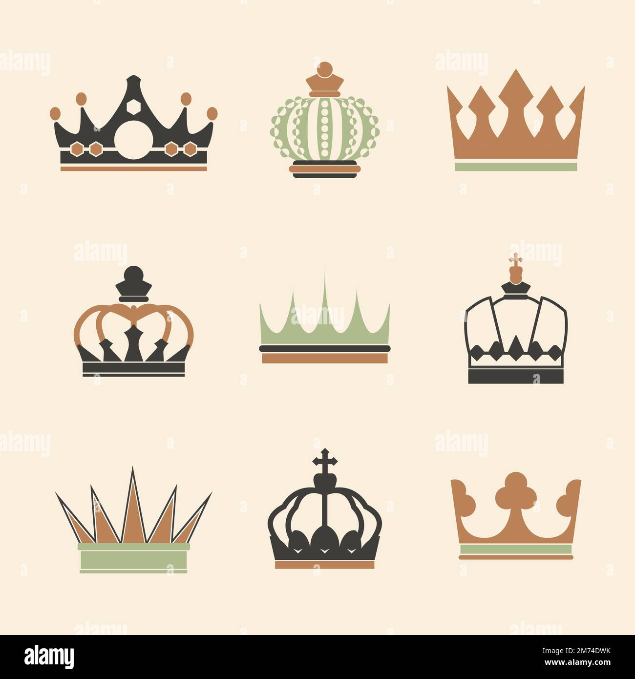 Collection of royal crown vectors Stock Vector Image & Art - Alamy