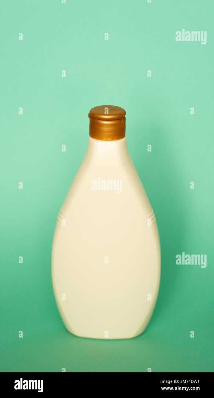 Beige container cosmetic plastic bottle for gel, lotion, cream, shampoo ...
