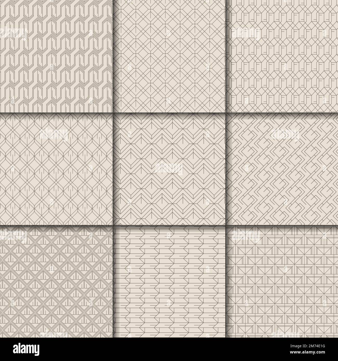 Set of geometric patterned backgrounds vector Stock Vector Image & Art ...