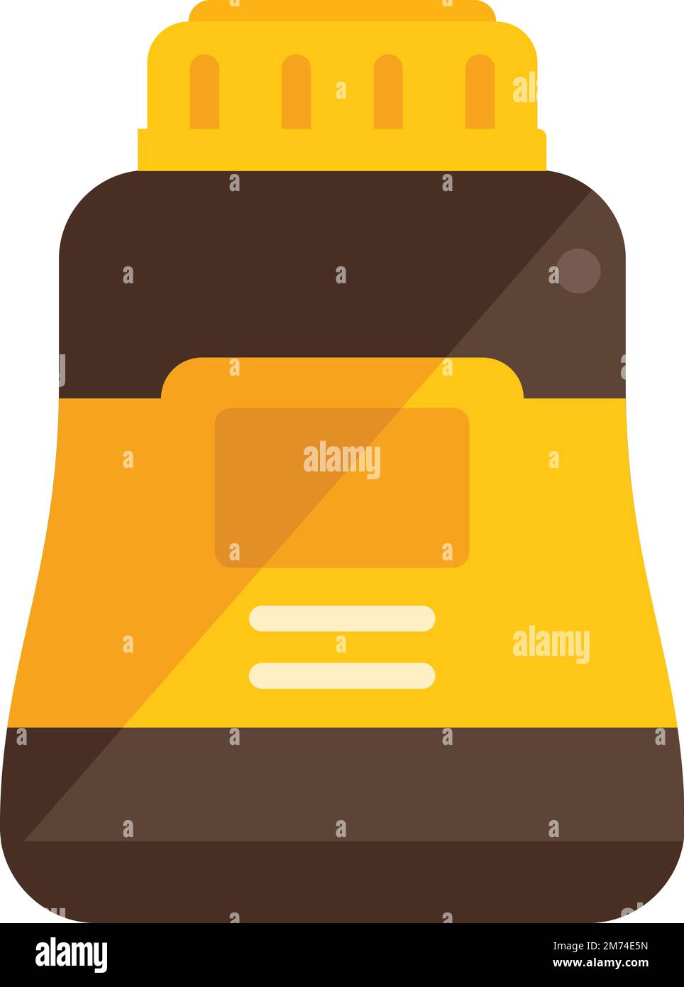 Chocolate paste jar icon flat vector. Cocoa food. Candy chip isolated ...