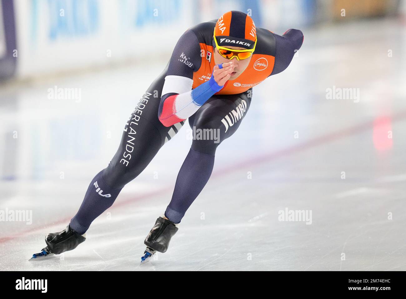 HAMAR, NORWAY - JANUARY 7: Kai Verbij of The Netherlands competing on ...