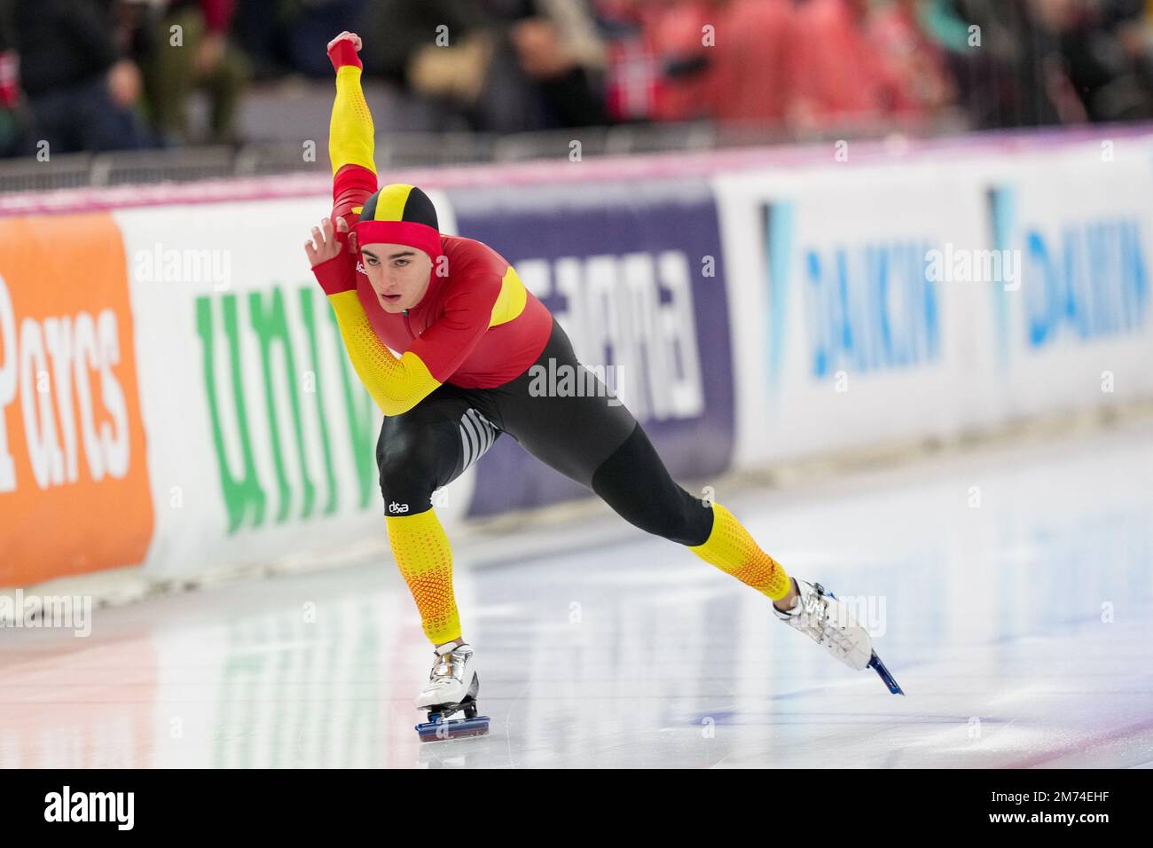 HAMAR, NORWAY - JANUARY 7: Nil Llop Izquierdo of Spain competing on the ...