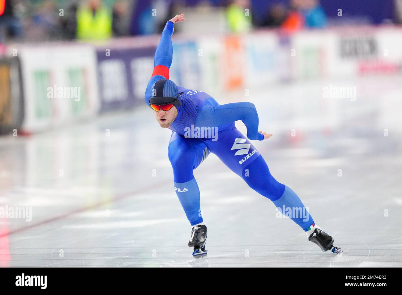 HAMAR, NORWAY - JANUARY 7: David Bosa of Italy competing on the Men's ...