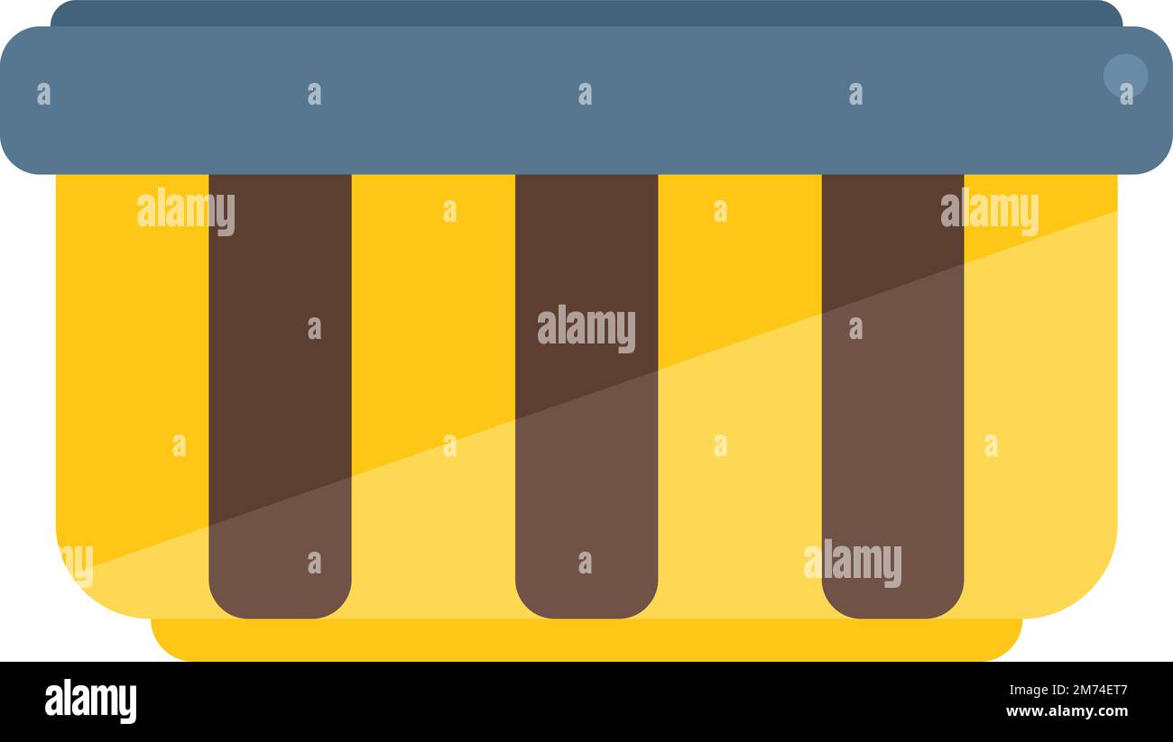 Chocolate paste milk icon flat vector. Cream food. Cocoa jar isolated ...