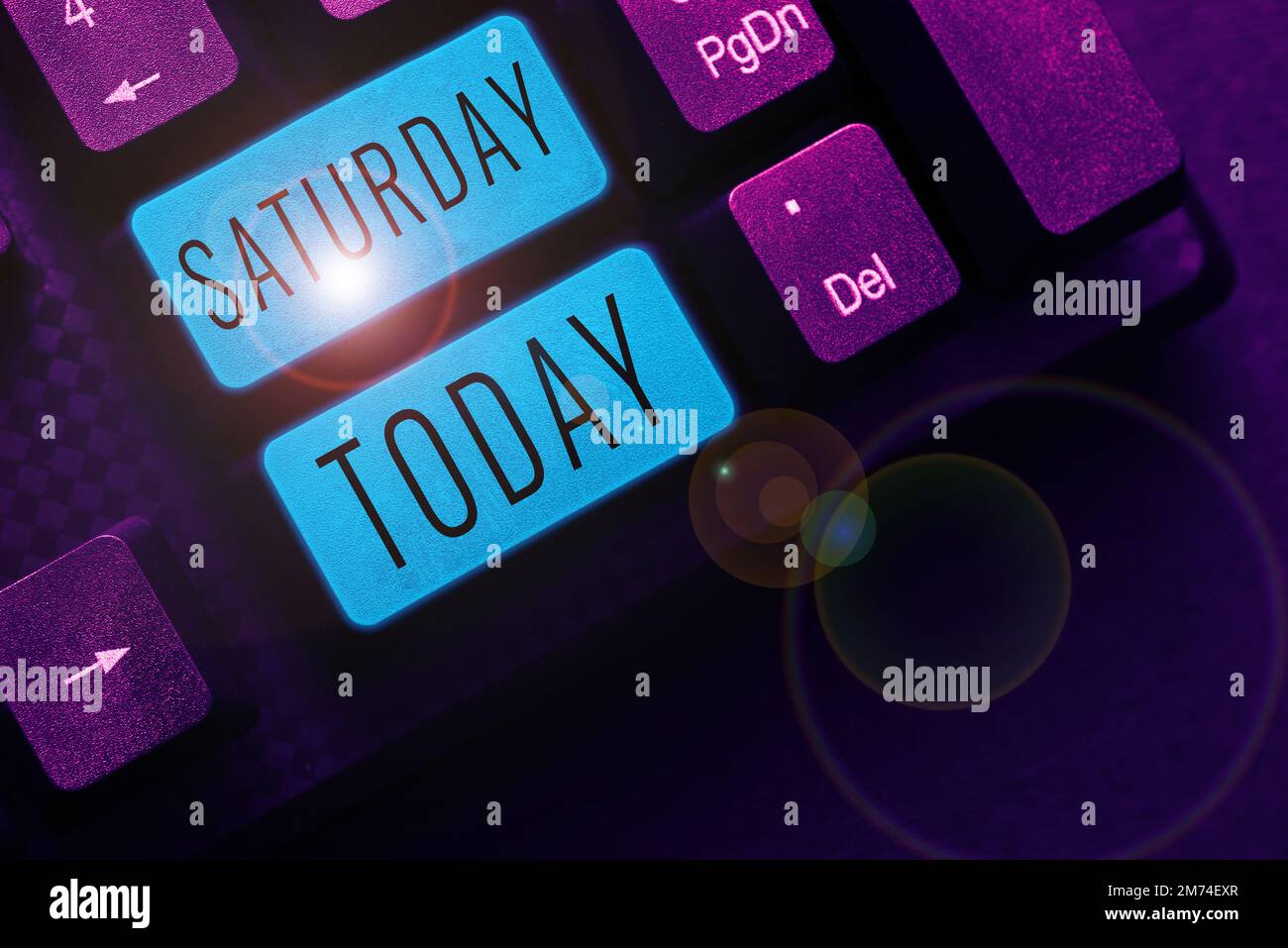 Sign displaying Saturday. Conceptual photo First day of the weekend ...