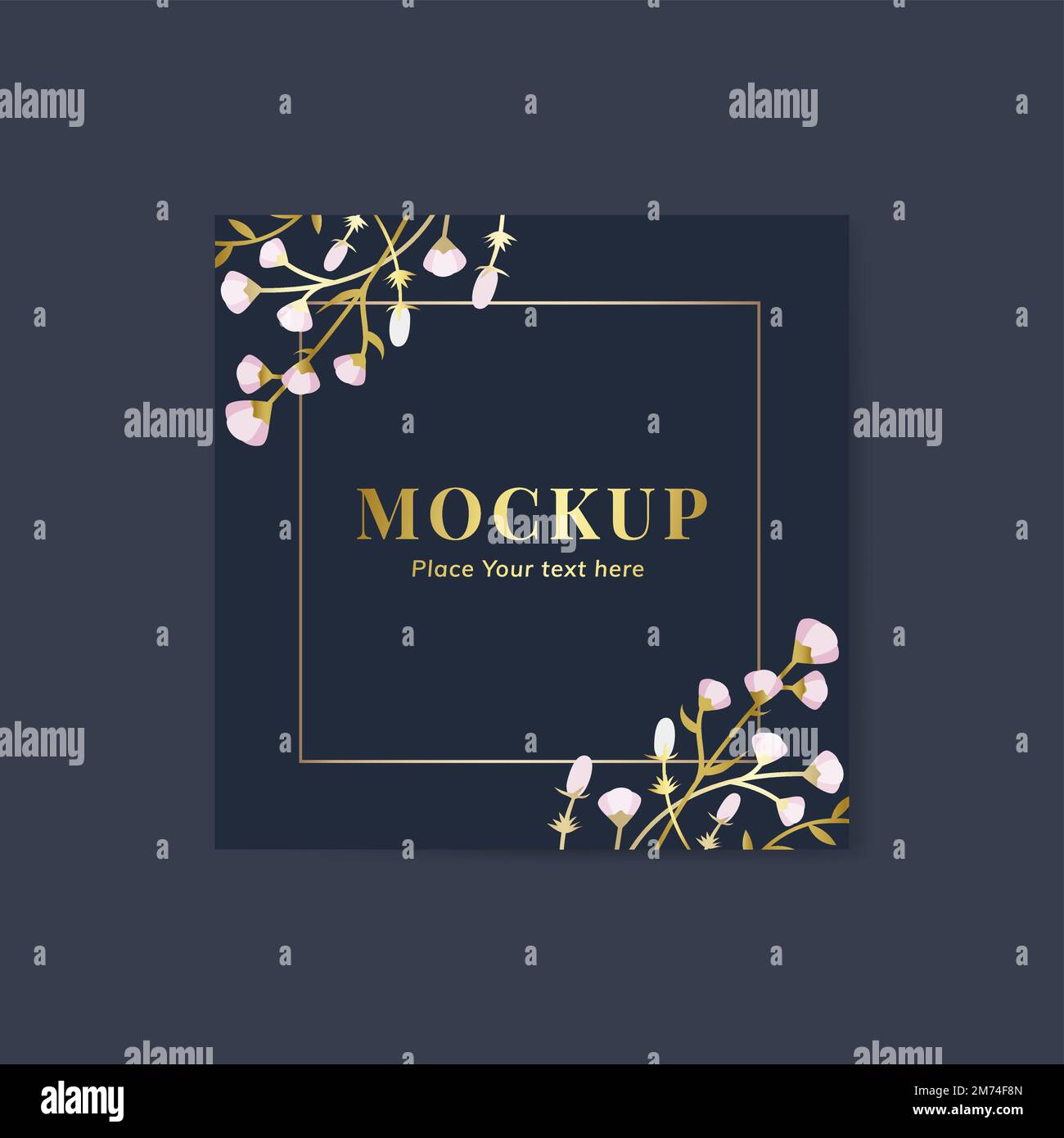 Floral invitation card design mockup Stock Vector Image & Art - Alamy
