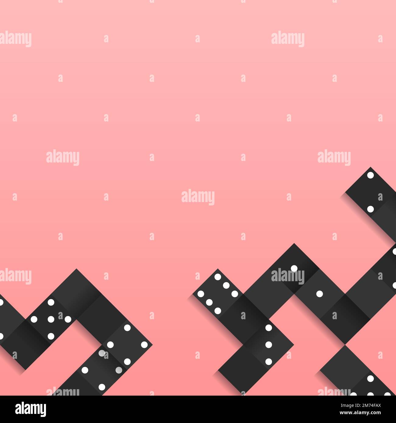 Black blocks frame on blank pink background vector Stock Vector Image ...