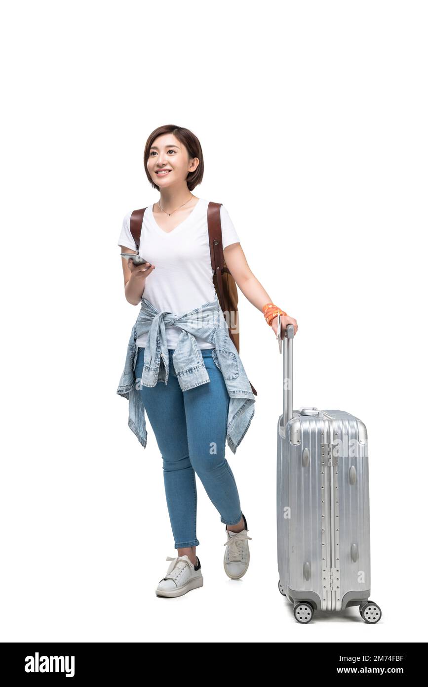 A young woman to travel Stock Photo - Alamy