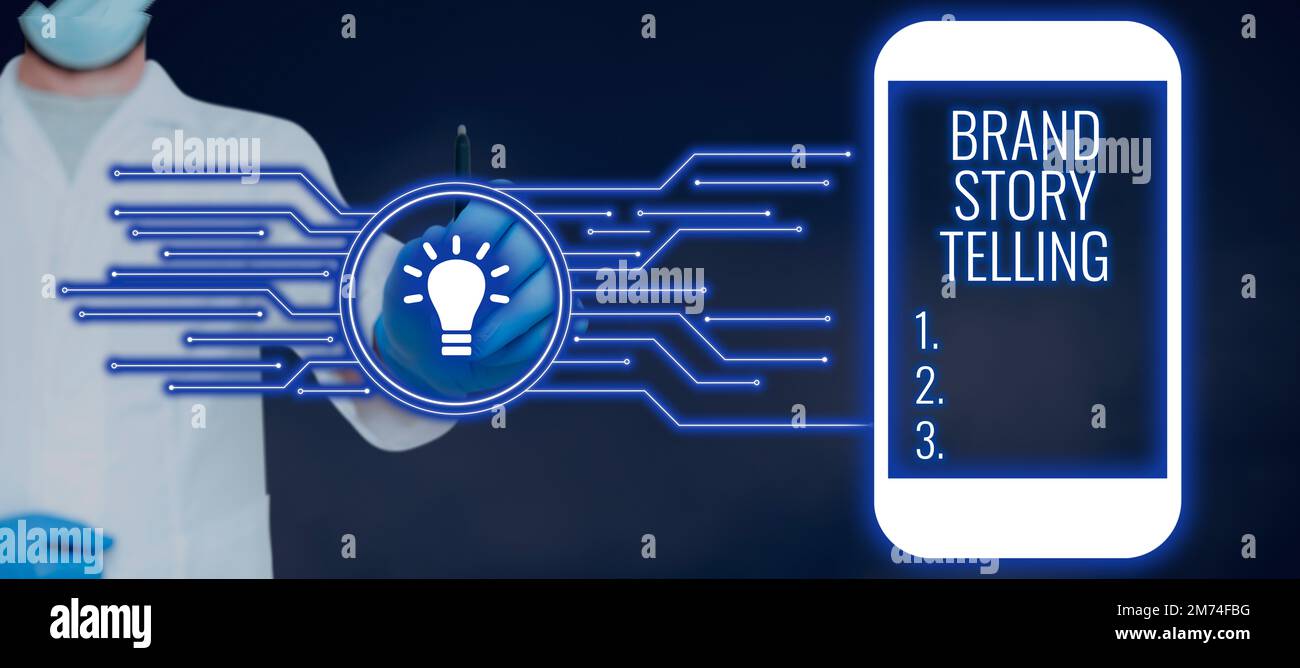 Text sign showing Brand Story Telling. Conceptual photo Breathing Life ...