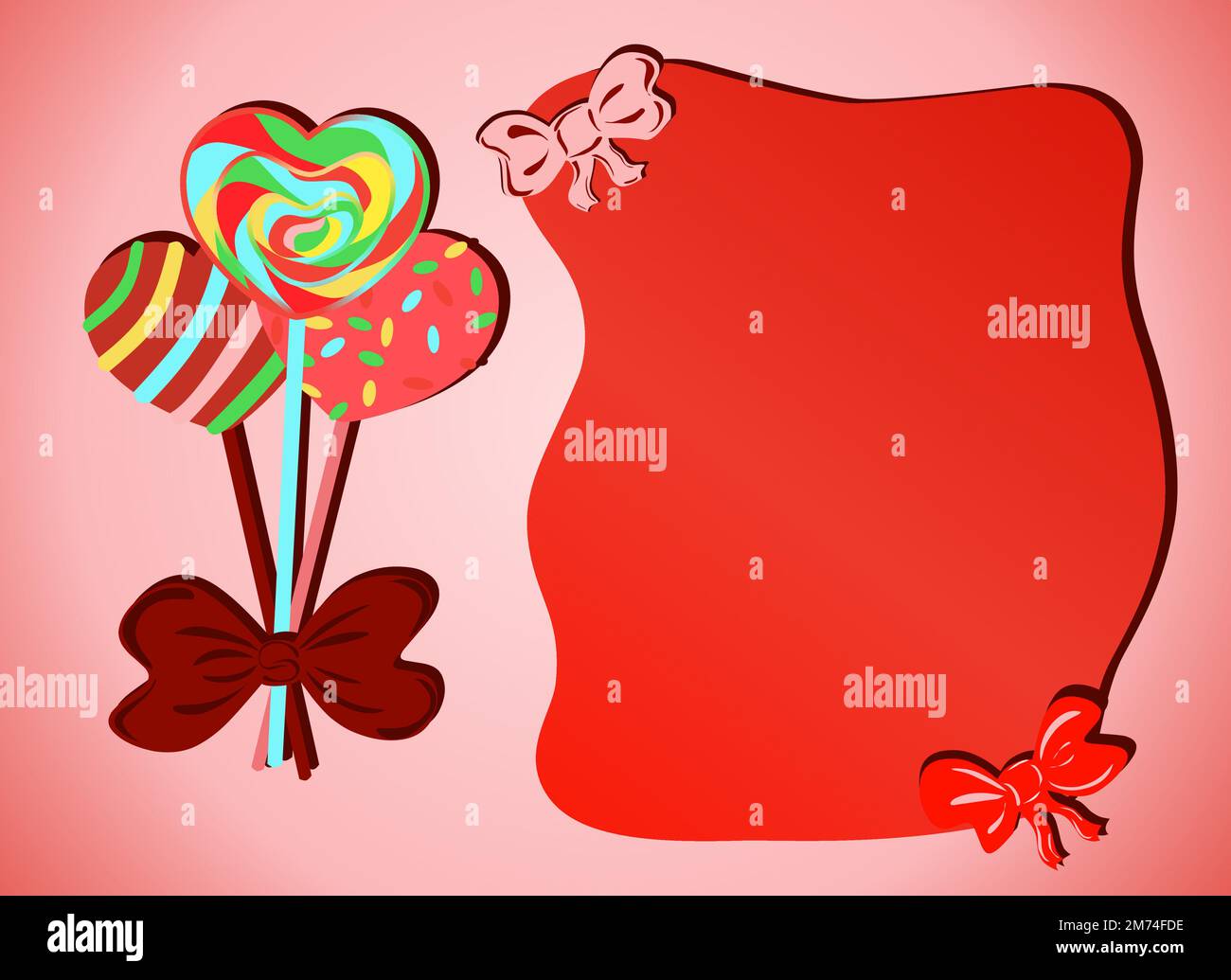 lollipop hearts card illustration vector Stock Vector Image & Art - Alamy
