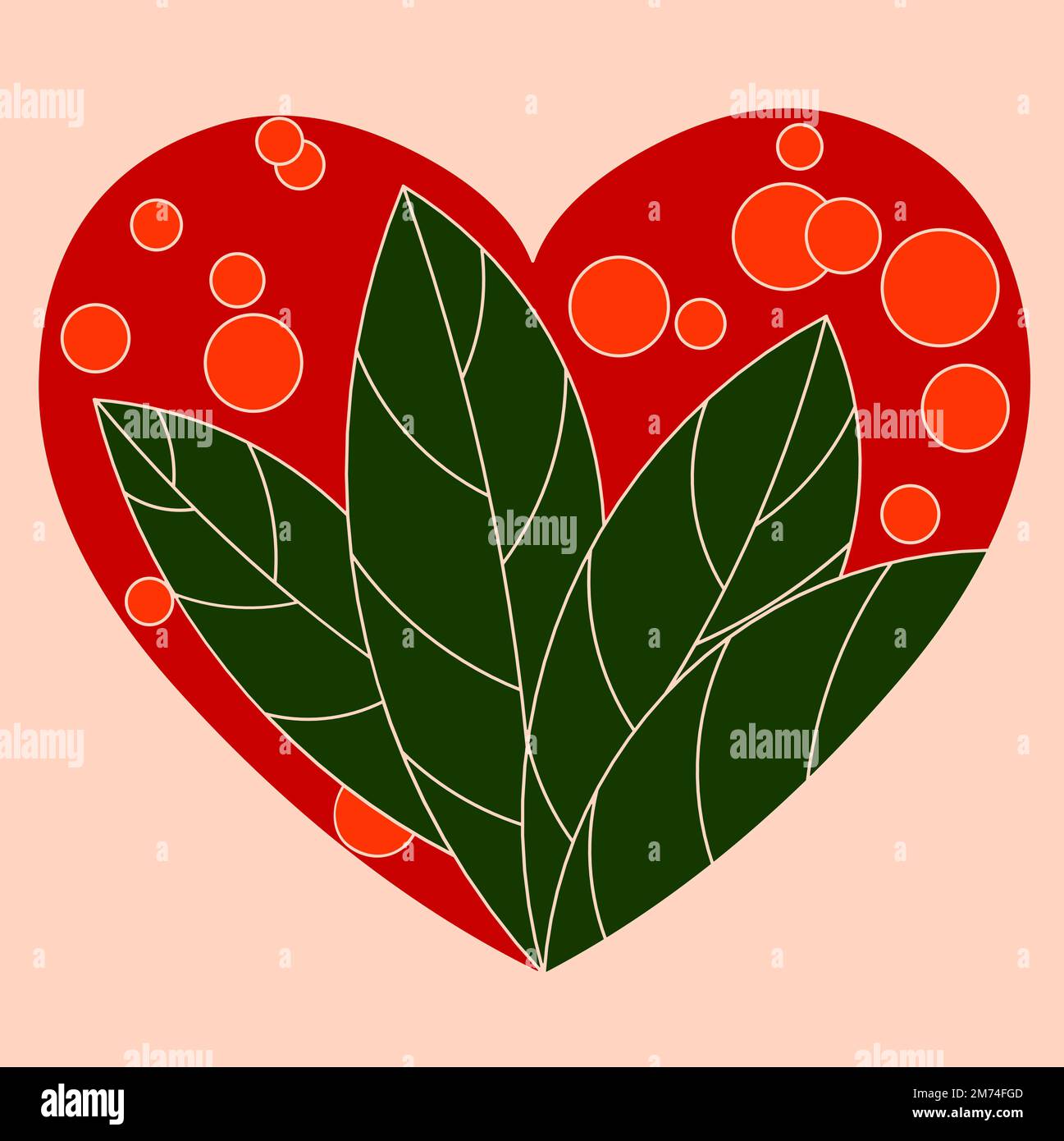 flora heart valentine vector illustration Stock Vector Image & Art - Alamy