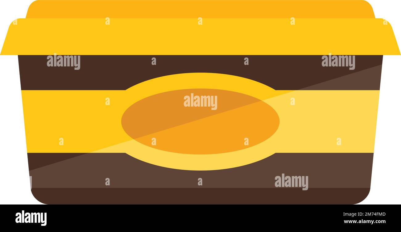 Chocolate paste icon flat vector. Cocoa jar. Cream milk isolated Stock ...