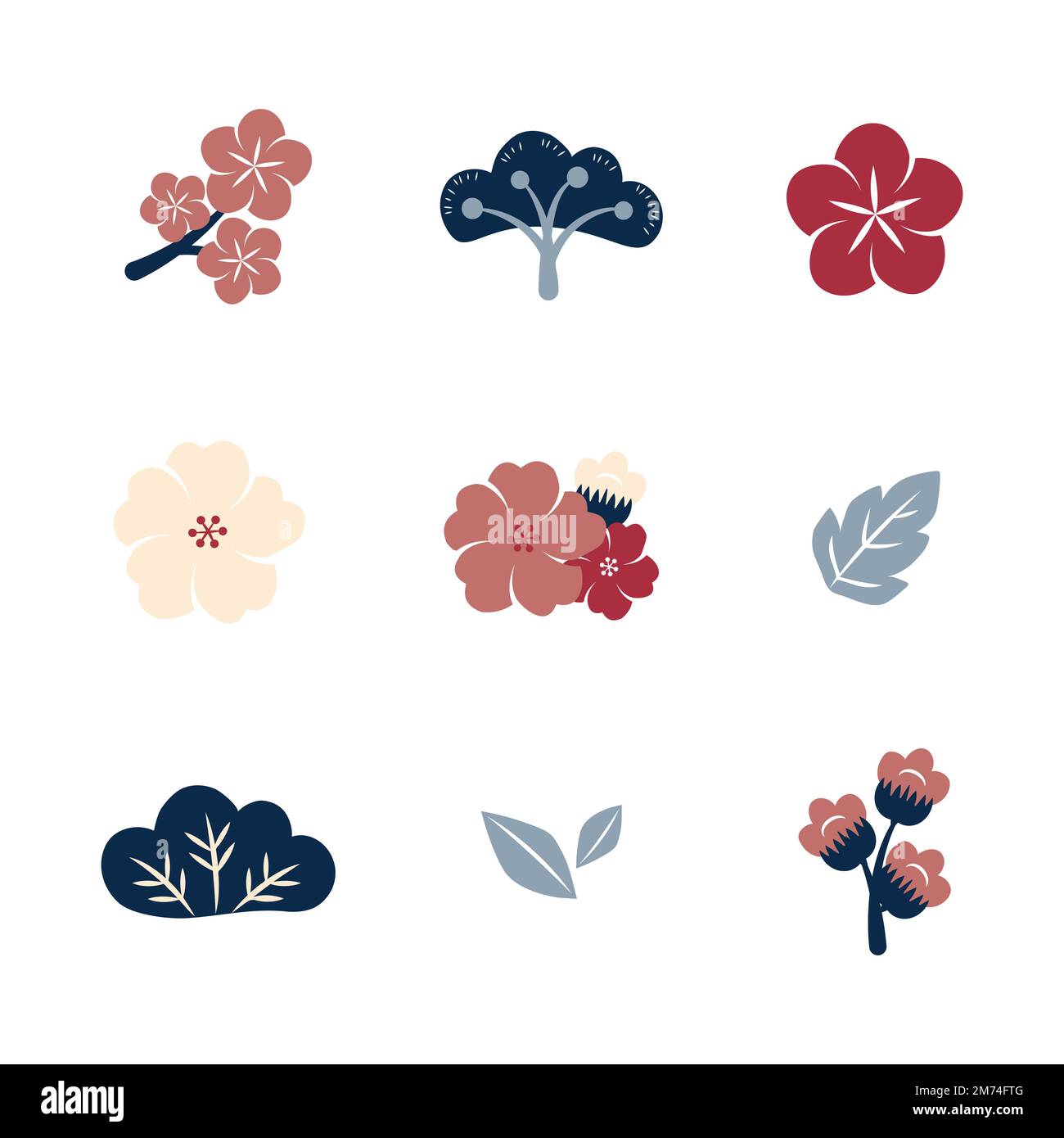 Colorful spring flowers vector collection Stock Vector Image & Art - Alamy