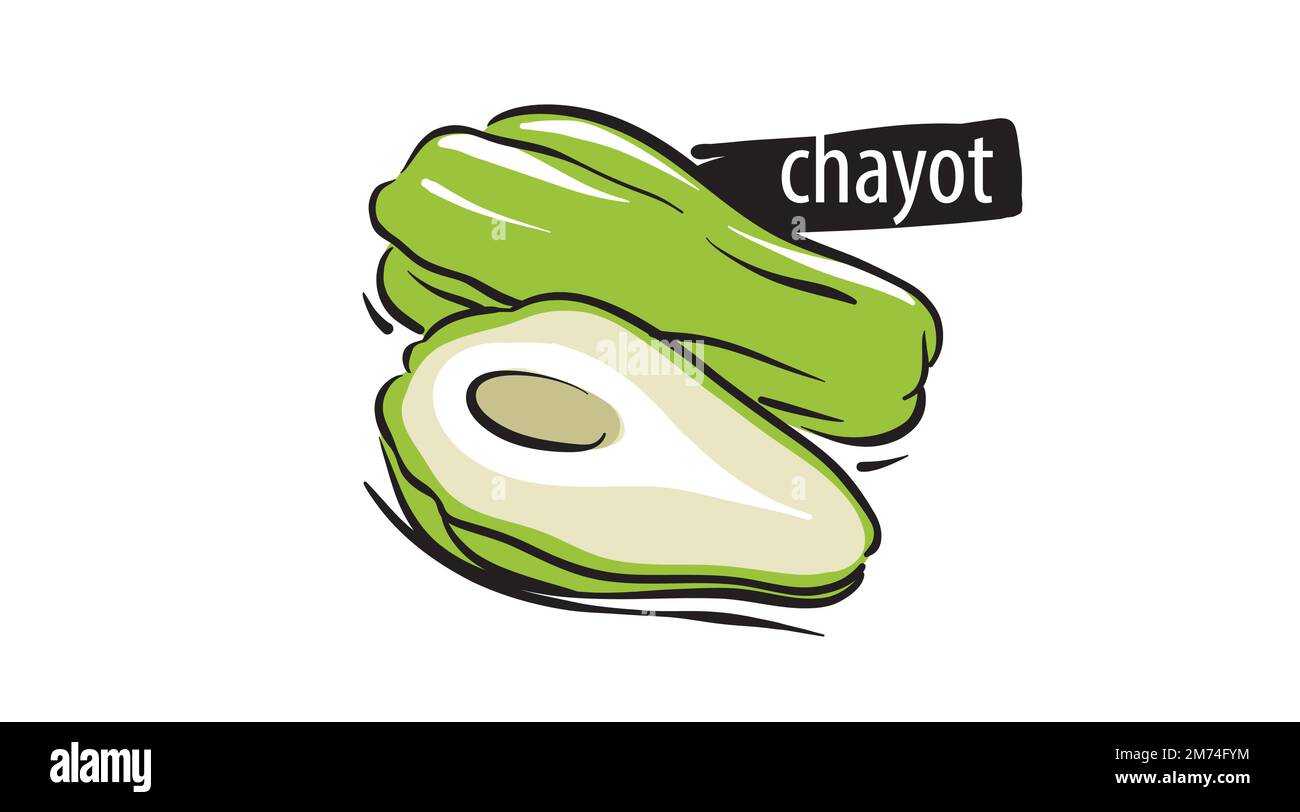 Chayote plant Stock Vector Images - Alamy