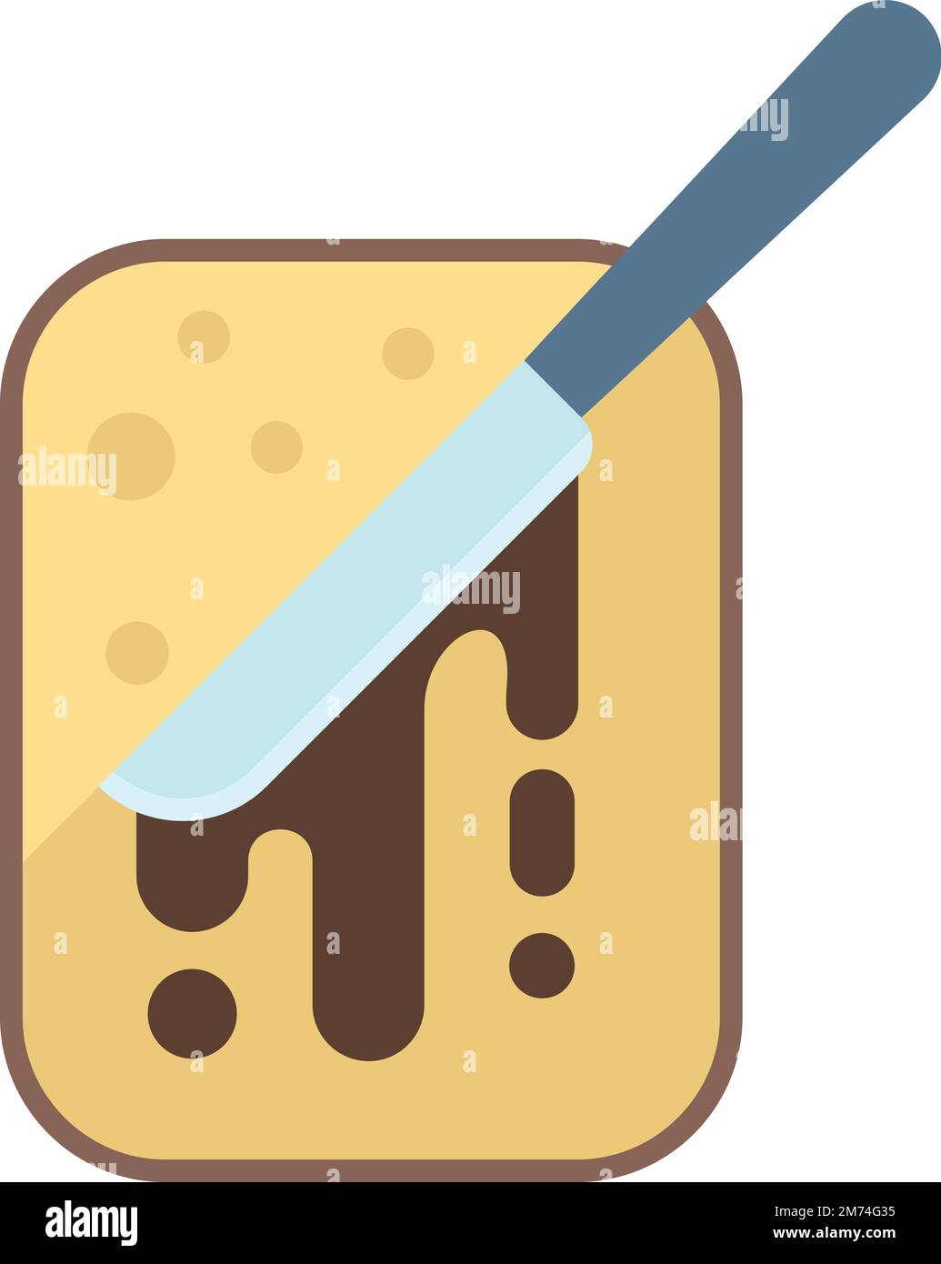 Morning chocolate paste icon flat vector. Cocoa cream. Spread jar ...