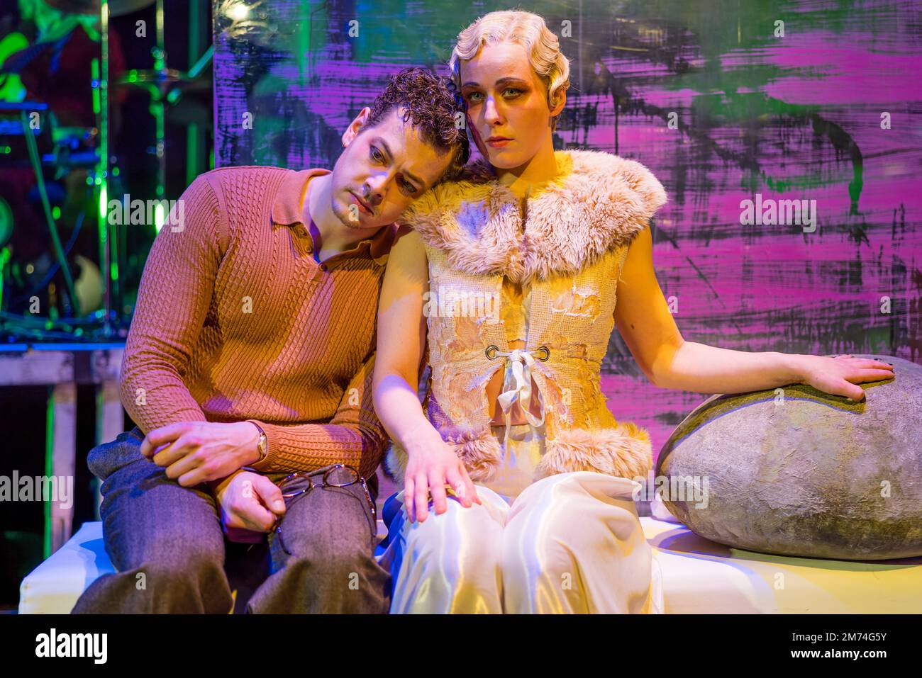 05 January 2023, Brandenburg, Cottbus: Cottbus State Theater actors ...