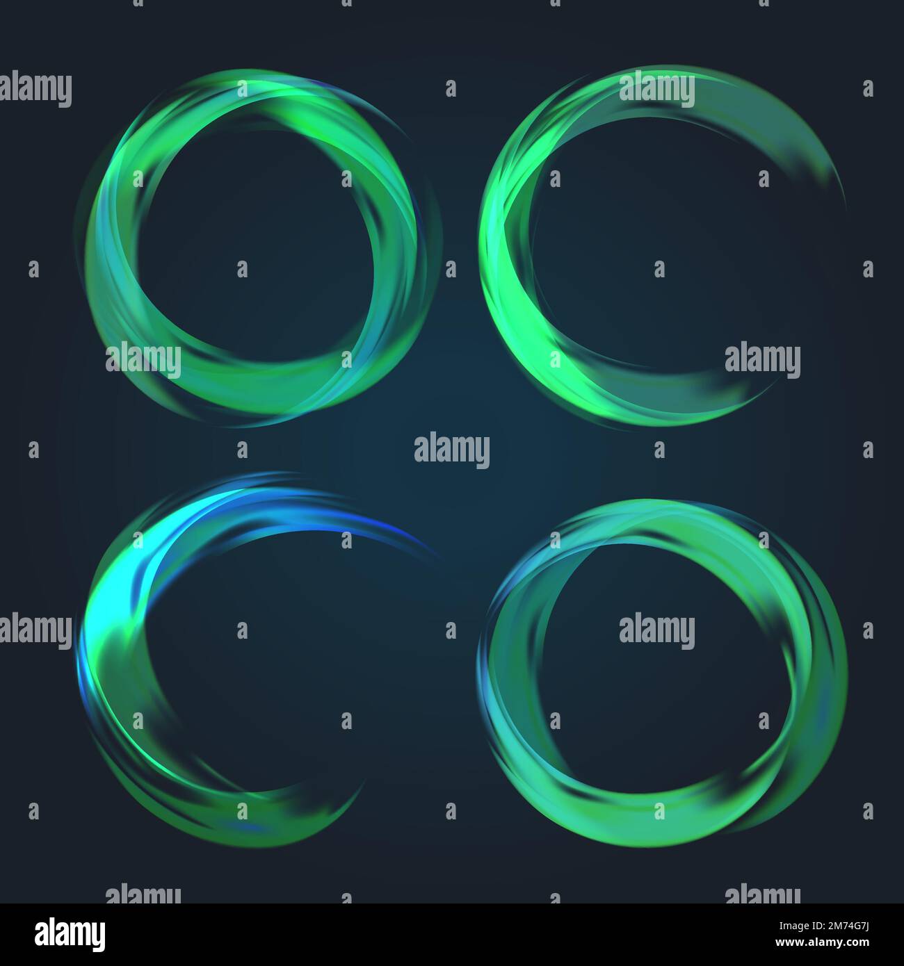 Green abstract circle banners vector set Stock Vector Image & Art - Alamy