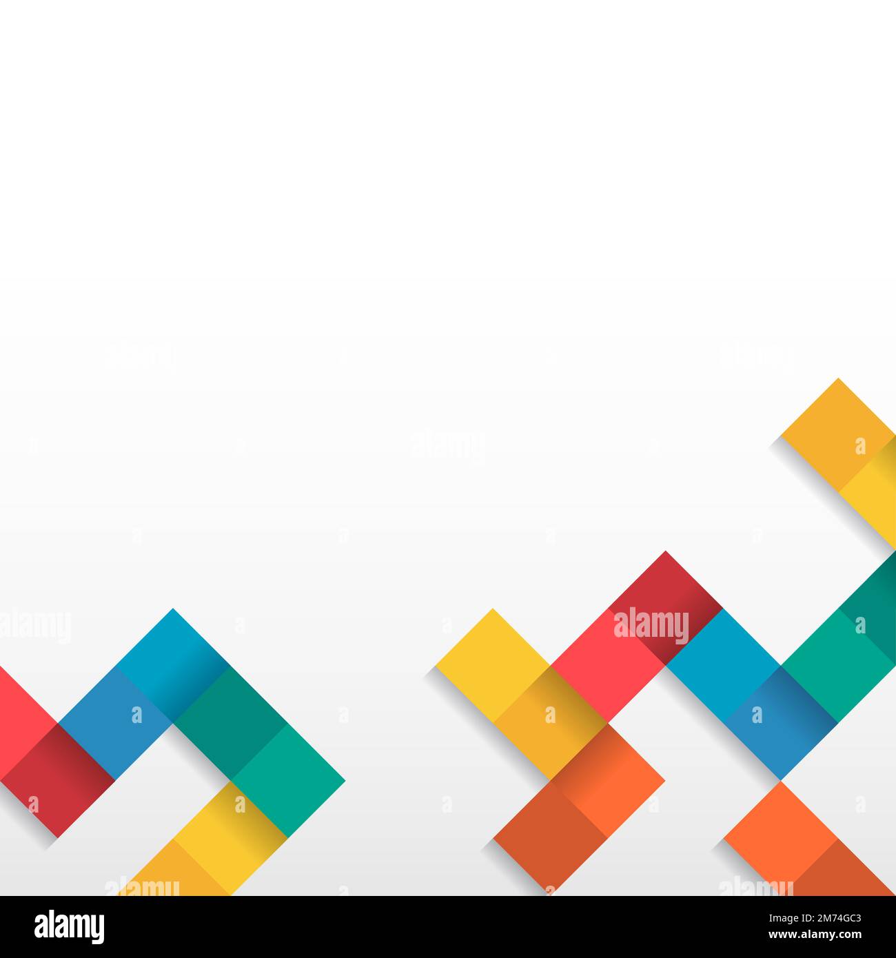 Colorful blocks on blank white background vector Stock Vector Image ...