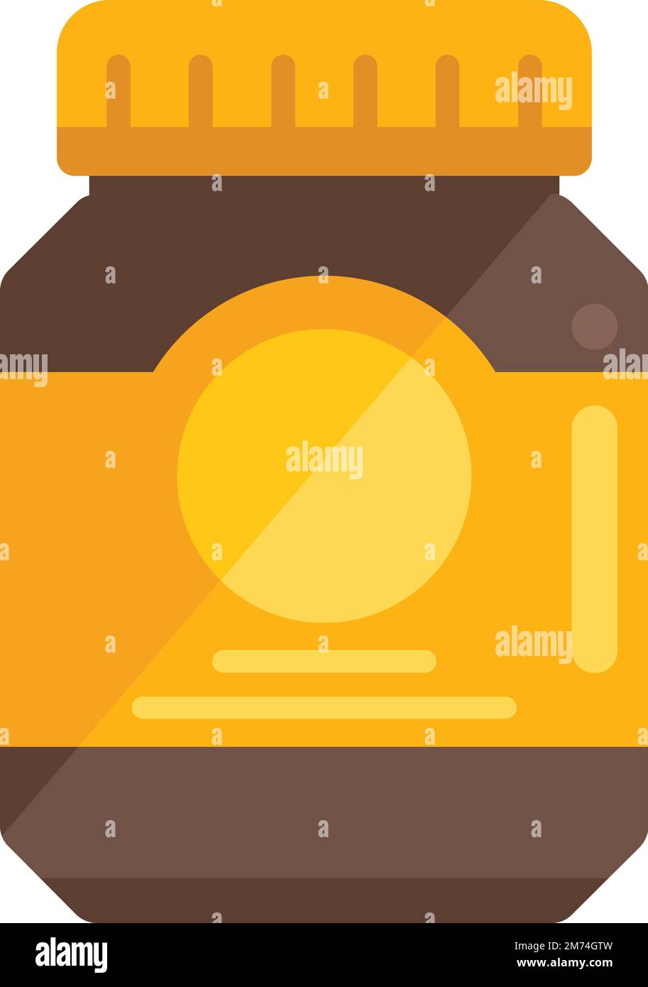 Cocoa jar icon flat vector. Cream paste. Milk food isolated Stock ...