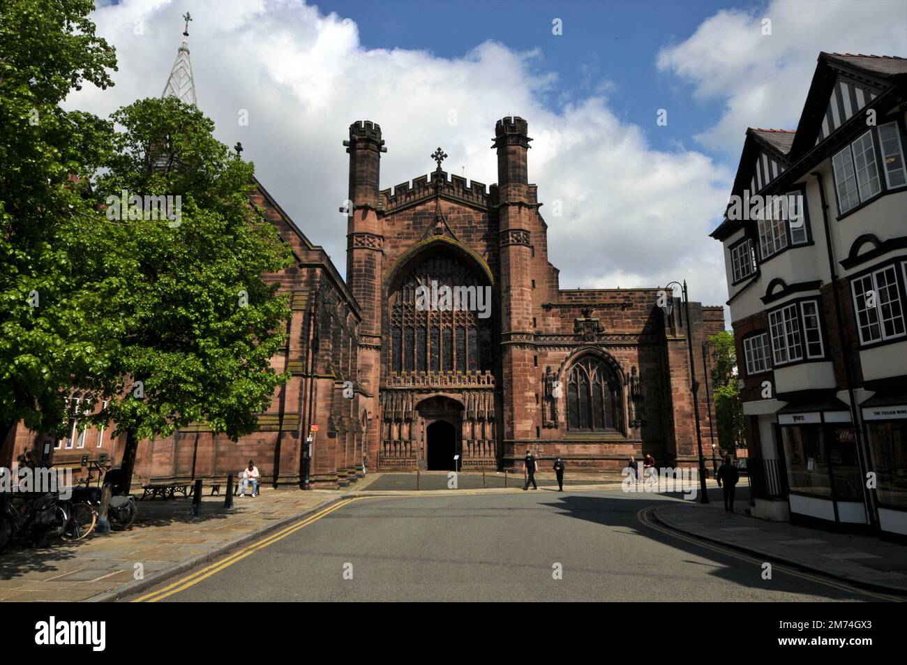 View of the facade of Chester Cathedral, Chester, England Stock Photo ...