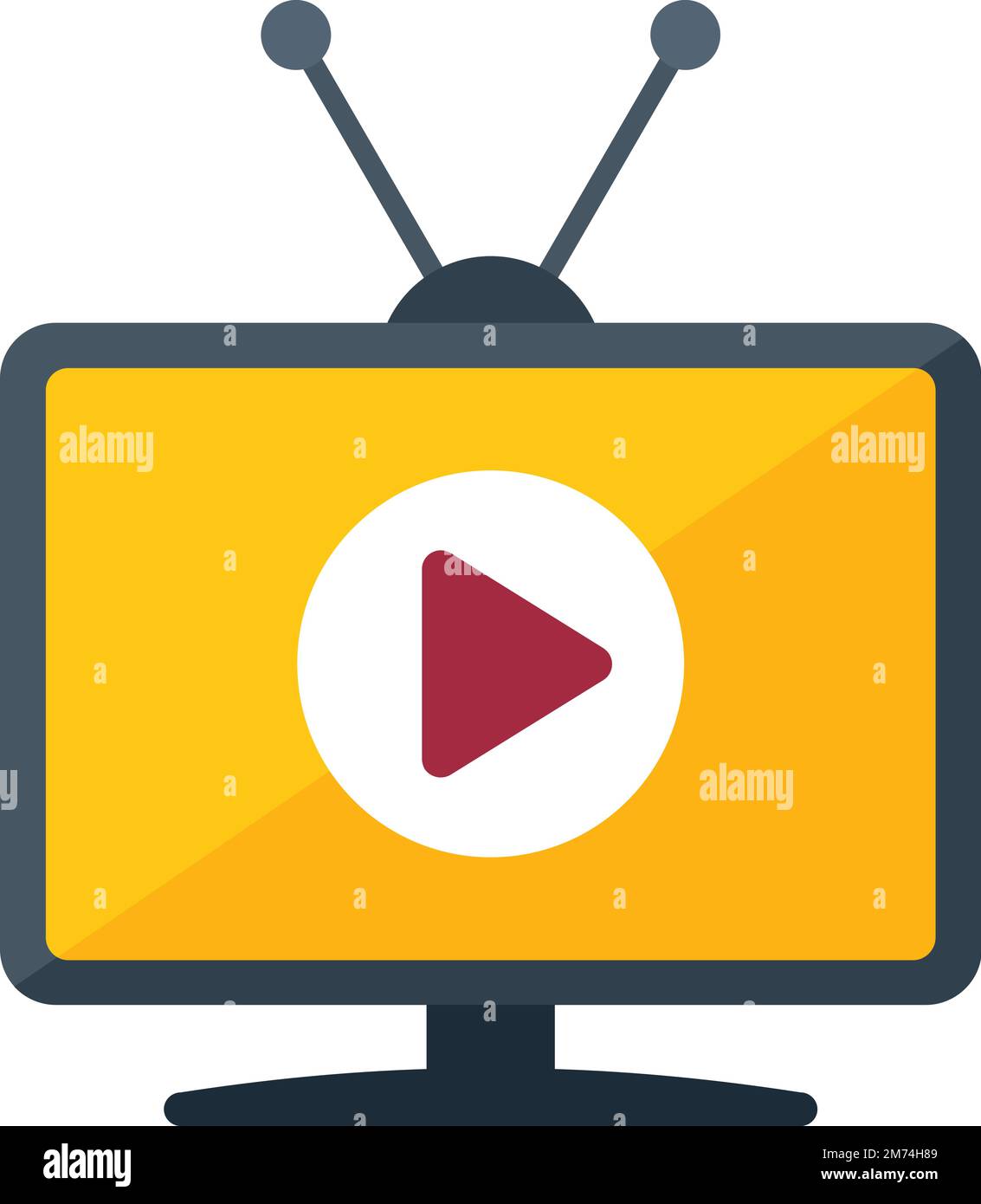 Tv person icon flat vector. Camera press. Media crew isolated Stock ...