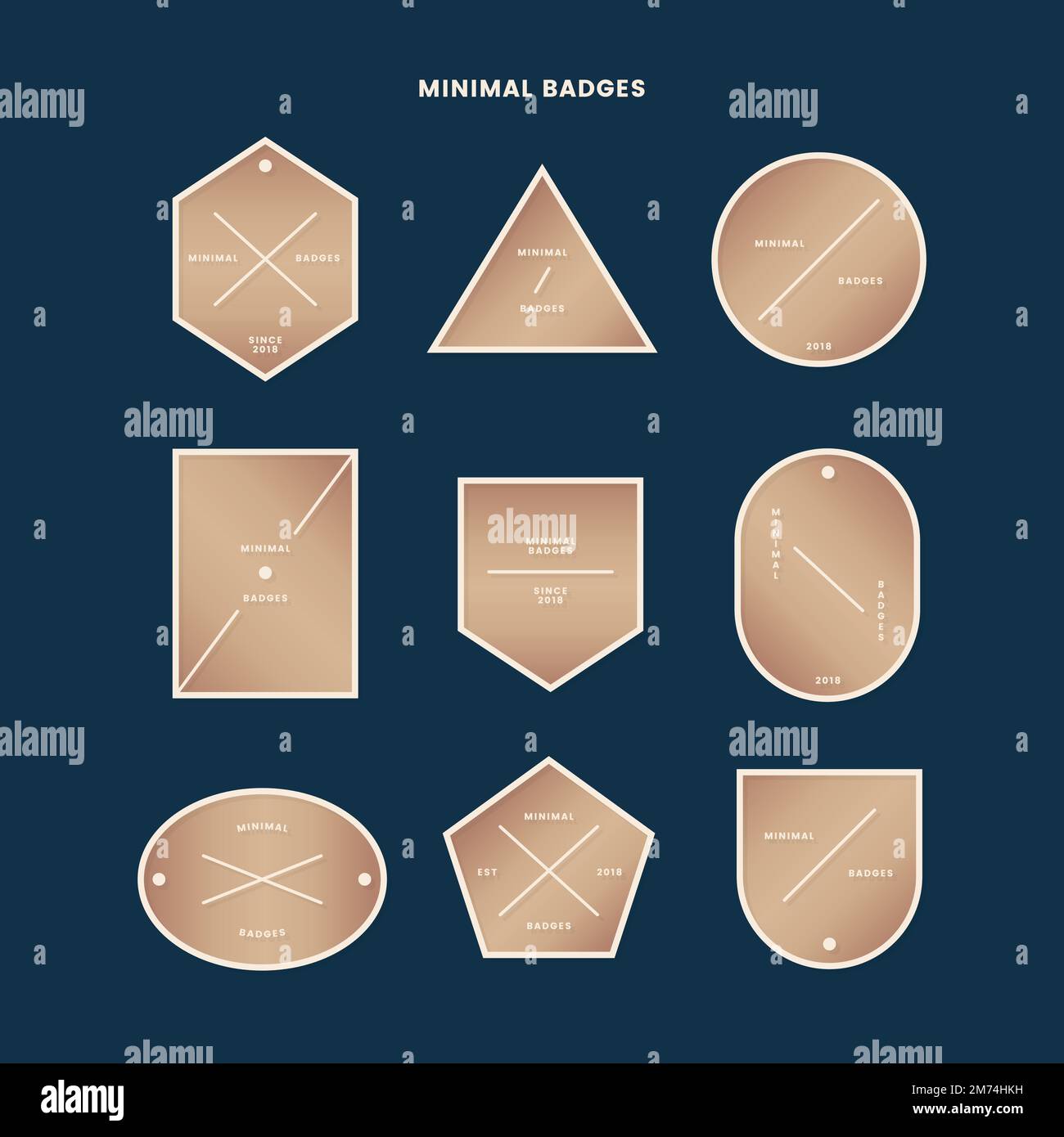 Simple golden logos and labels vector set Stock Vector Image & Art - Alamy