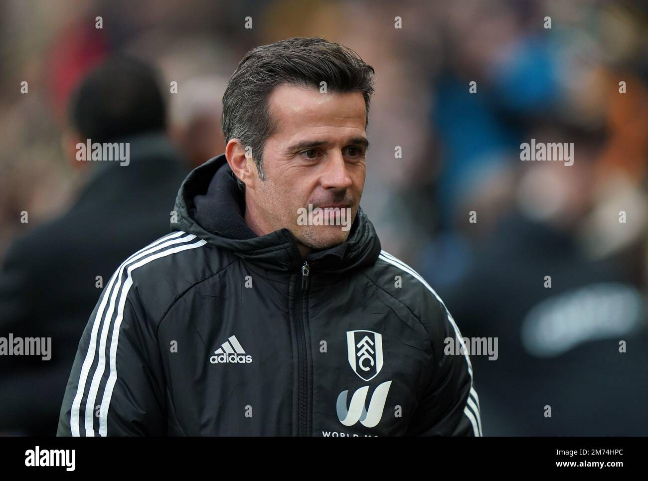 Fulham manager Marco Silva during the Emirates FA Cup third round match at the MKM Stadium Kingston upon Hull. Picture date Saturday January 7 2023 Stock Photo Alamy