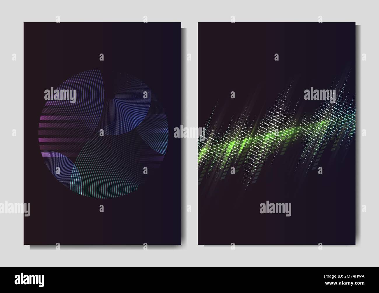 Gradient neon light poster vector set Stock Vector Image & Art - Alamy