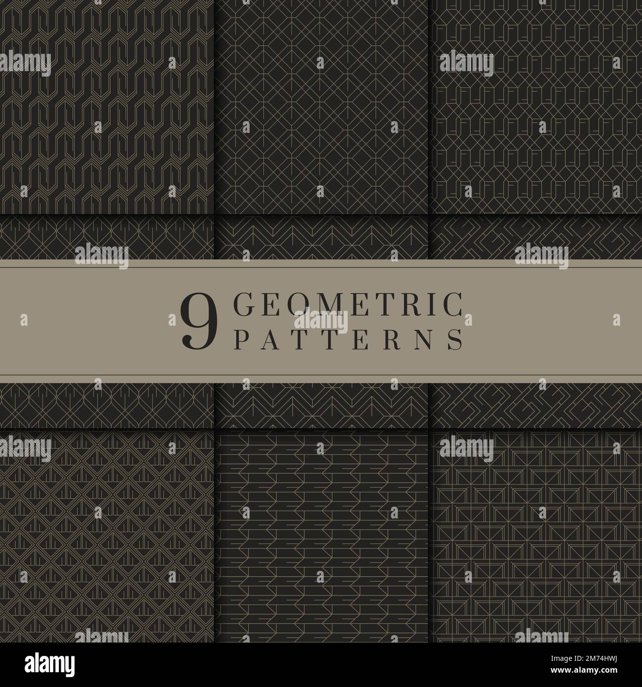 Set of geometric patterned backgrounds vector Stock Vector Image & Art ...