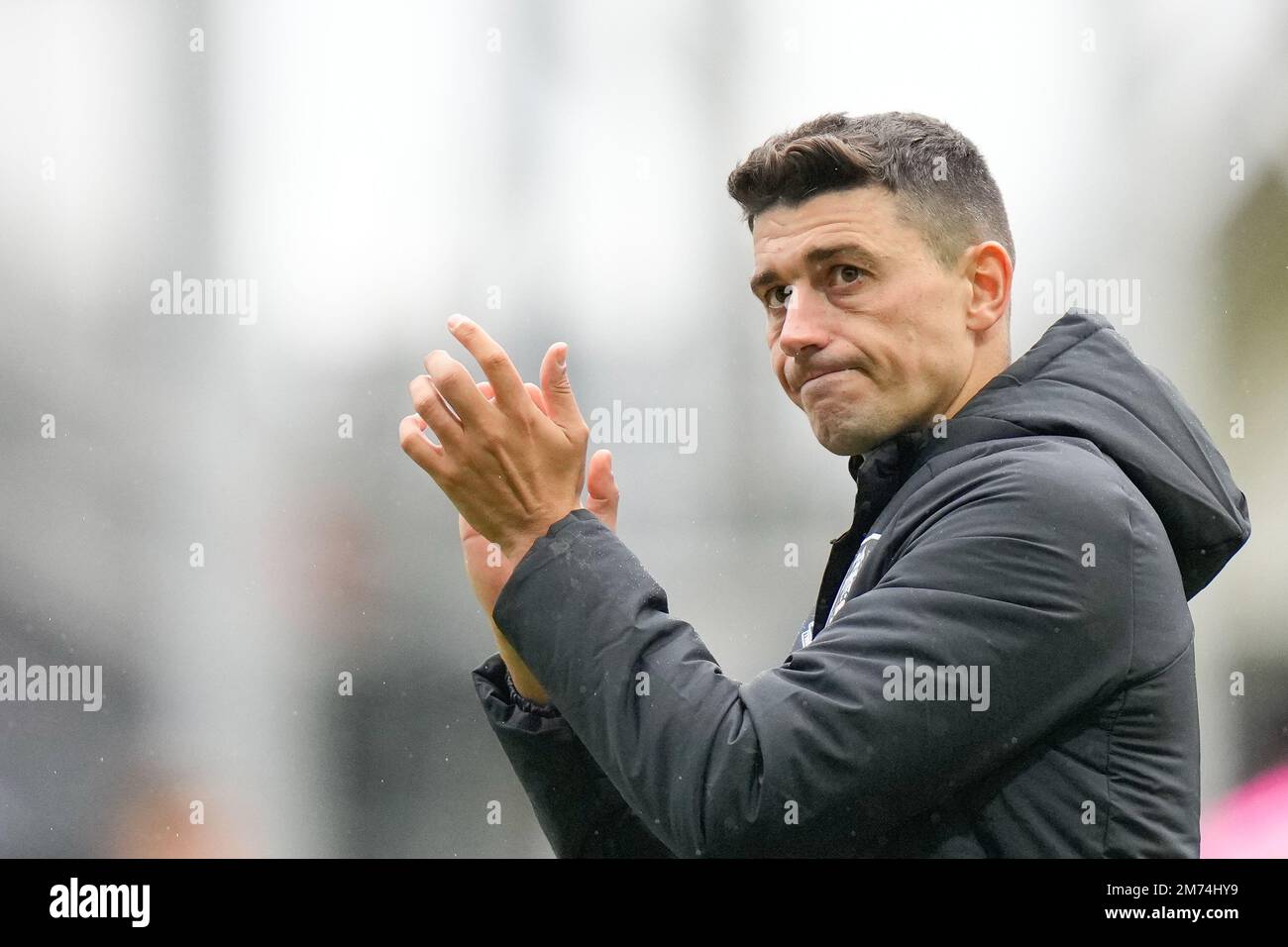 Matt Lowton #38 of Huddersfield Town salutes the fans after the ...