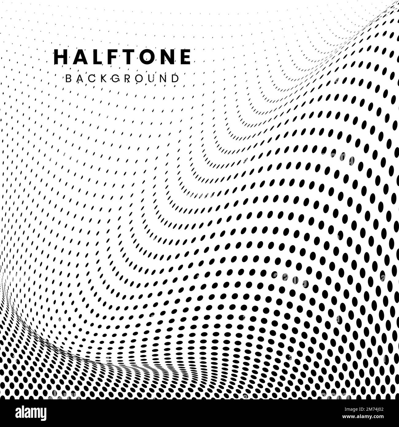 Black wavy halftone on white background vector Stock Vector Image & Art ...
