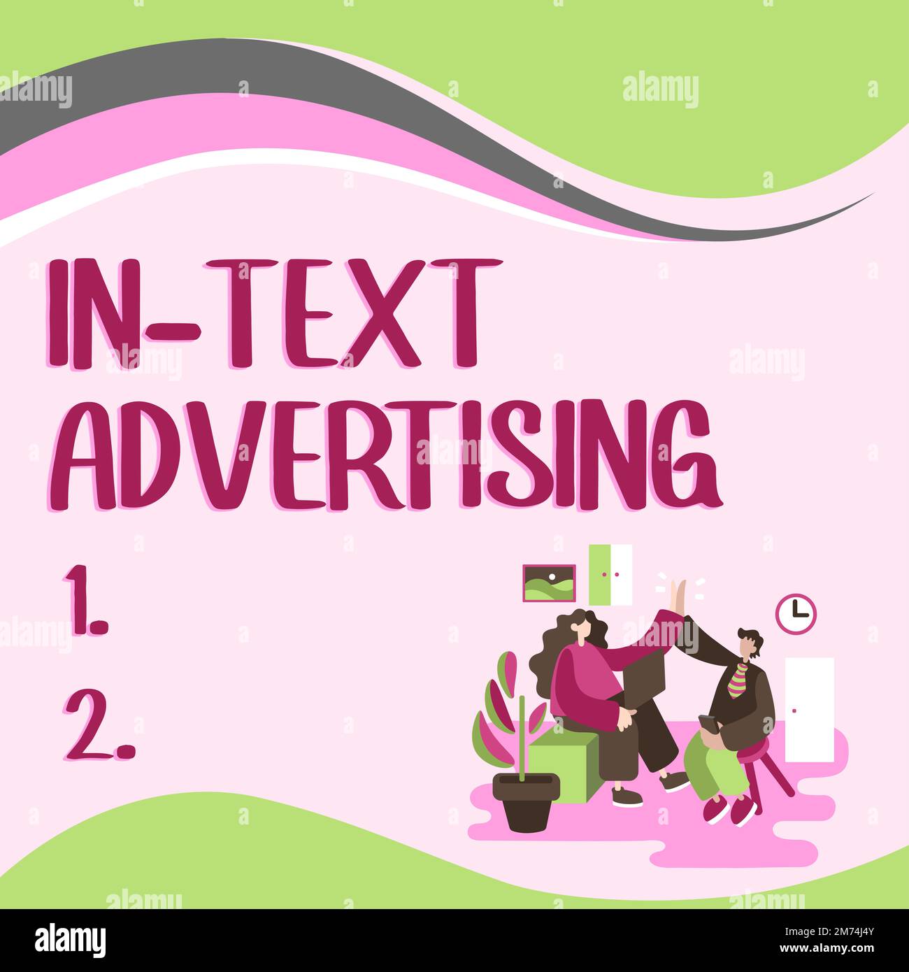 Hand writing sign In Text Advertising. Business showcase advertisement ...