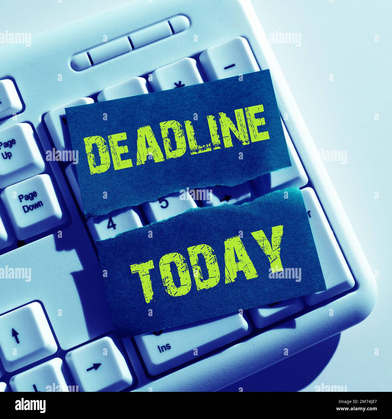 Writing displaying text Deadline. Word for Period of time by which ...