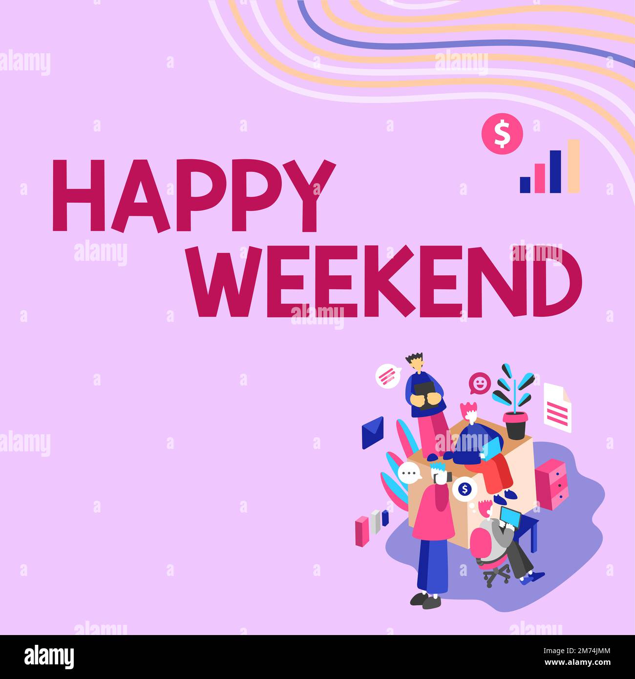 Text caption presenting Happy Weekend. Word Written on Cheerful rest ...