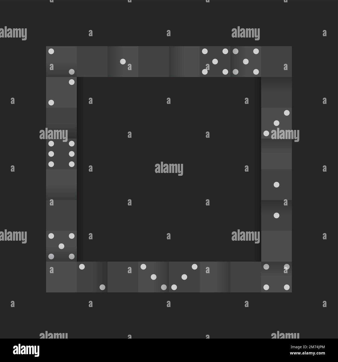 Black blocks frame on blank black background vector Stock Vector Image ...