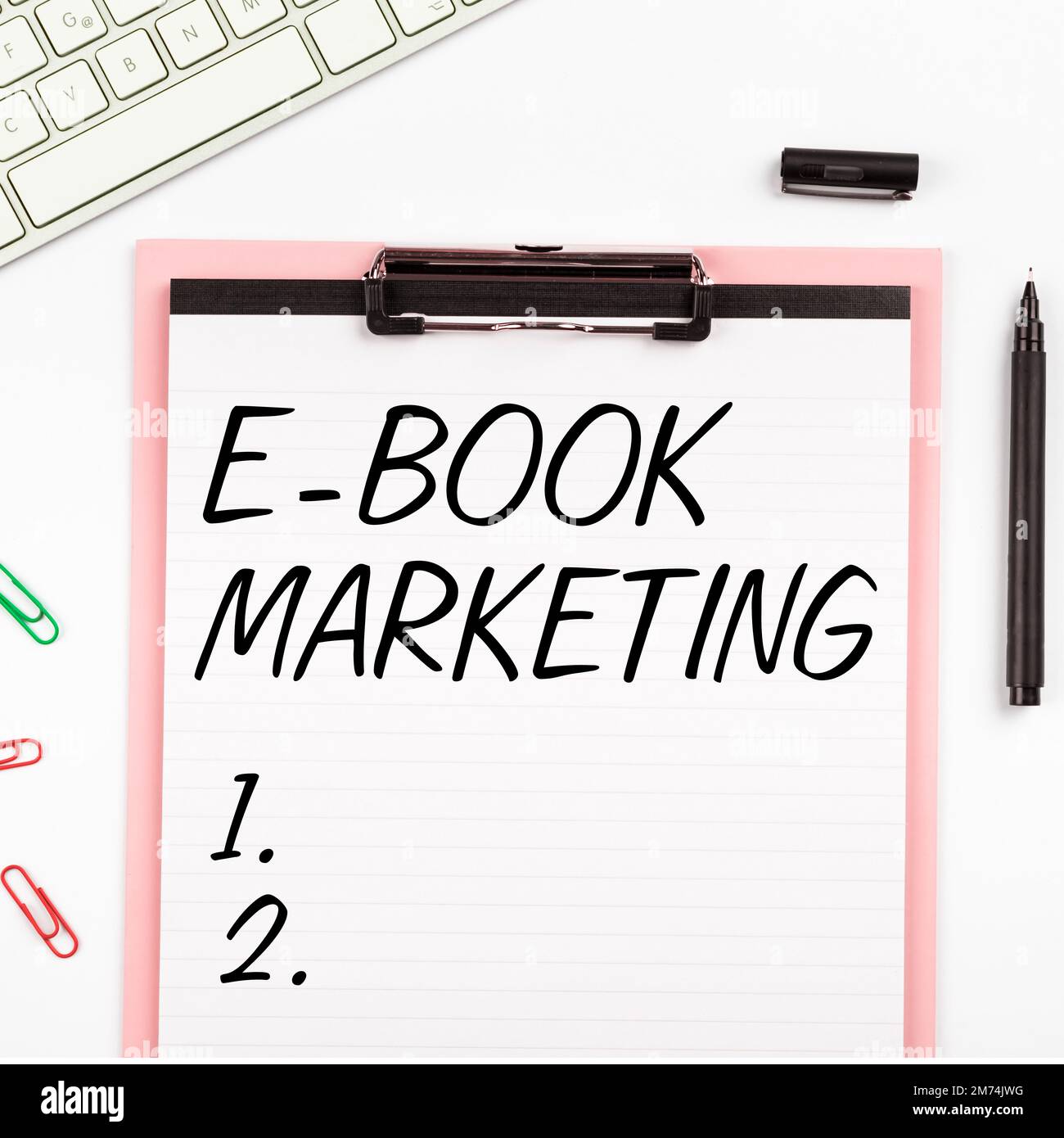 Handwriting text E Book Marketing. Internet Concept digital file that ...