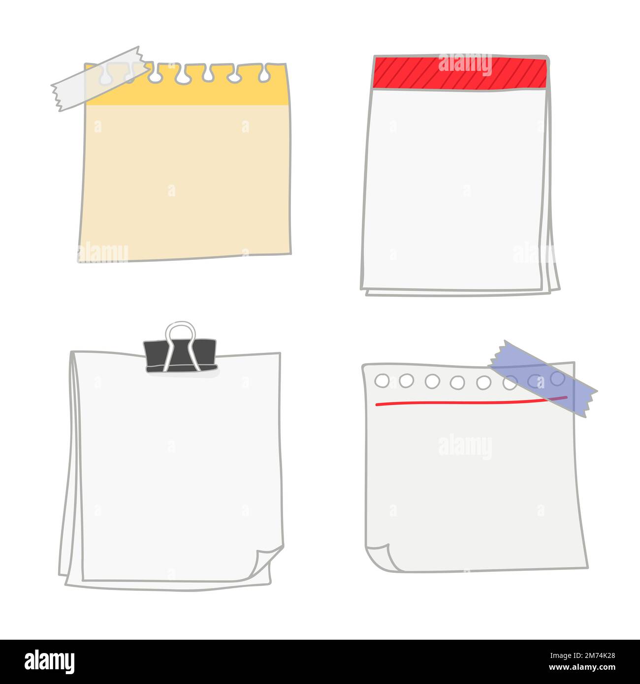 Doodle Post Note Icon Cut Out Stock Images Pictures Alamy