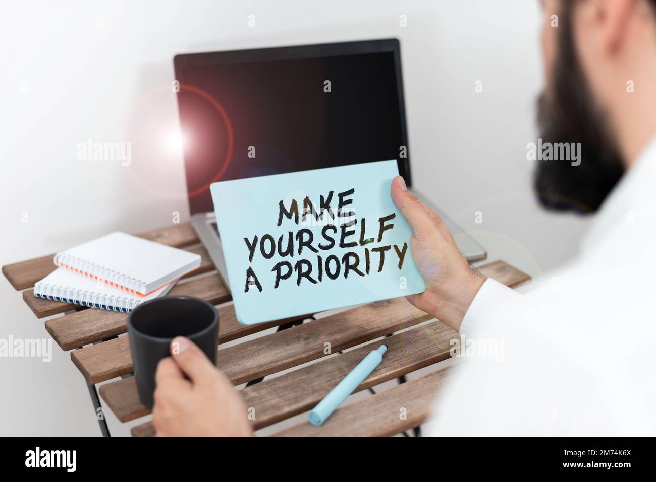 Inspiration showing sign Make Yourself A Priority. Word for Think in ...