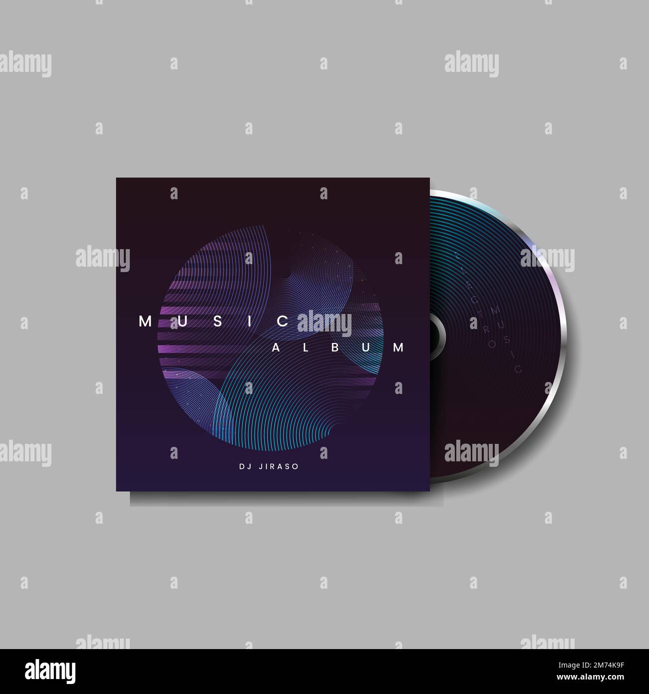 CD case layout design vector Stock Vector Image & Art - Alamy