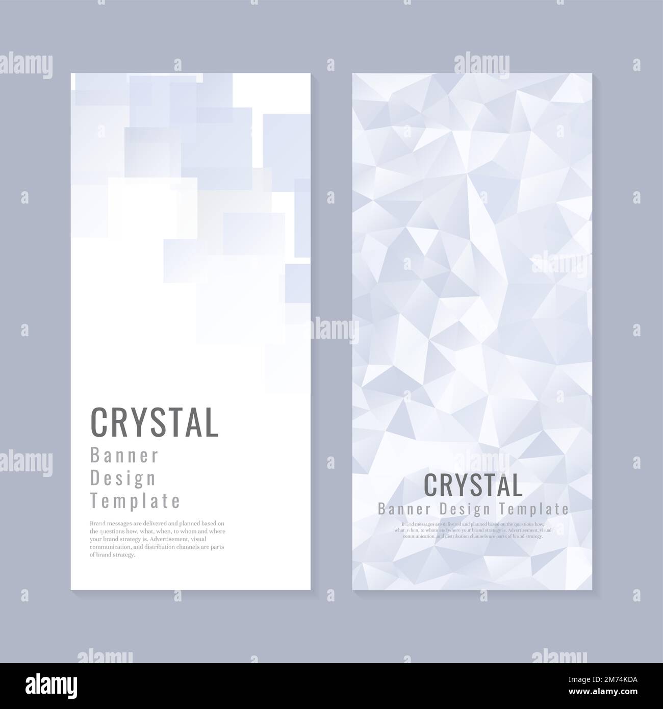 Blue and white crystal textured banner template vector Stock Vector ...