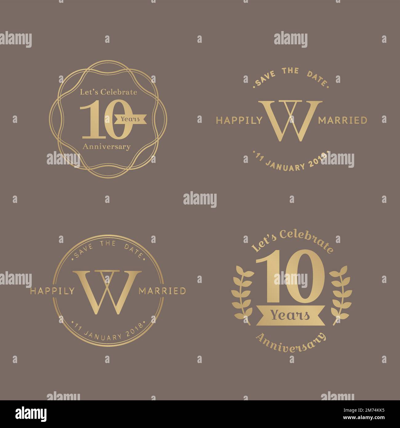 Celebration emblem and badges vector set Stock Vector Image & Art - Alamy