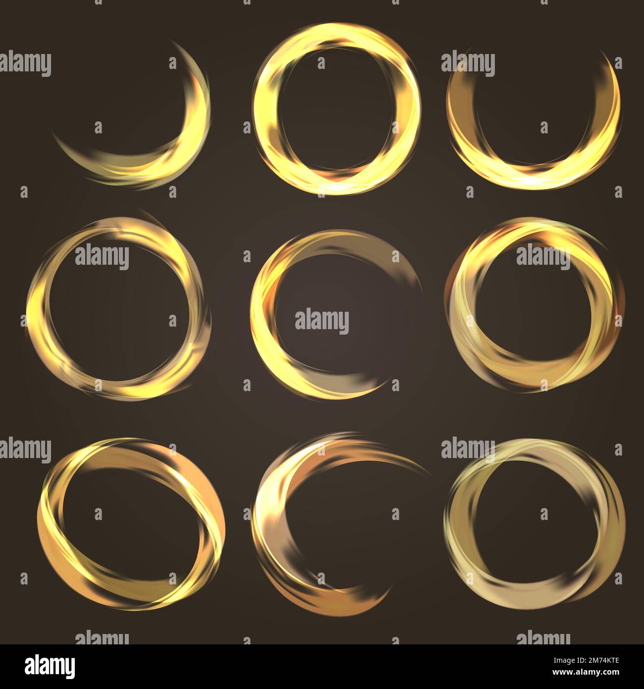Yellow abstract circle banners vector set Stock Vector Image & Art - Alamy