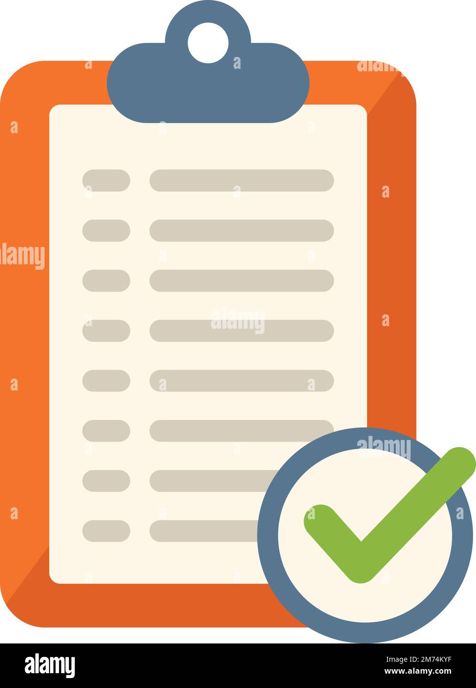 Checklist icon flat vector. Paper project. Task list isolated Stock ...
