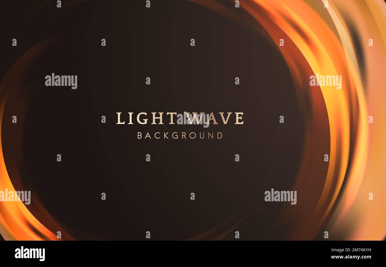 Orange light wave border background Stock Vector Image & Art - Alamy