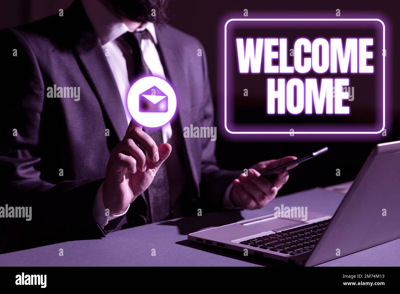 Text caption presenting Welcome Home. Conceptual photo Expression ...