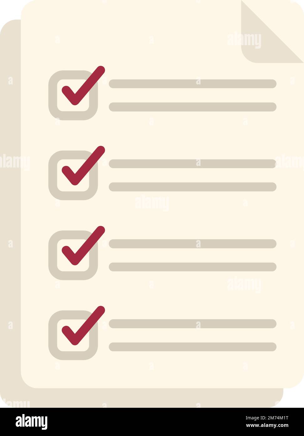 Work task icon flat vector. Test checklist. Paper project isolated ...