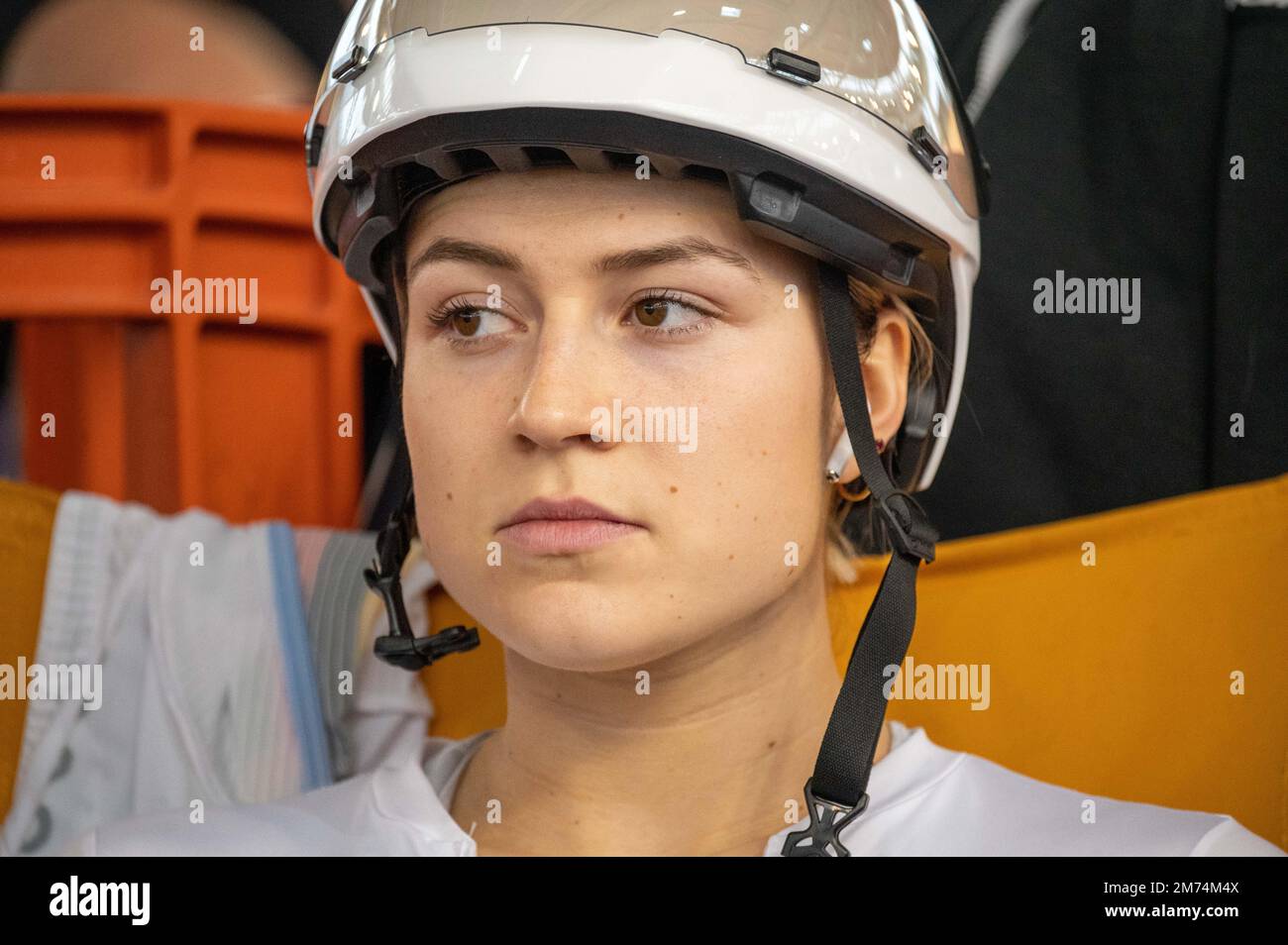 Mathilde Gros, Women's Sprint during the Track Cycling French ...