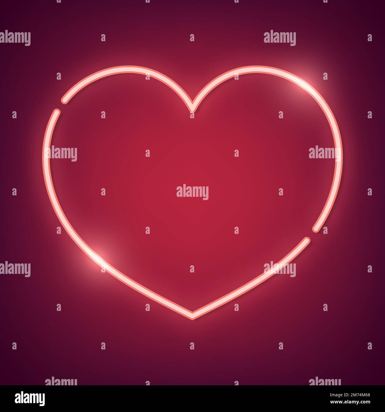 Heart icon neon style glowing Stock Vector Images - Alamy