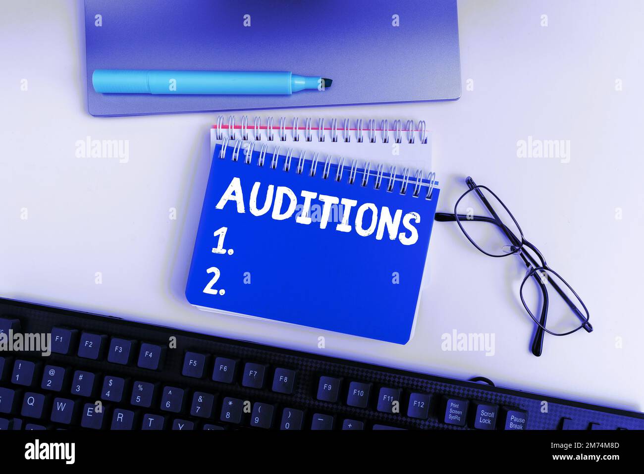 Hand writing sign Auditions. Internet Concept a trial performance to ...